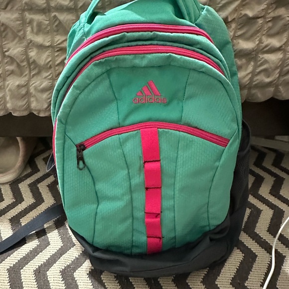 adidas | Bags | Adidas Teal And Pink Backpack | Poshmark